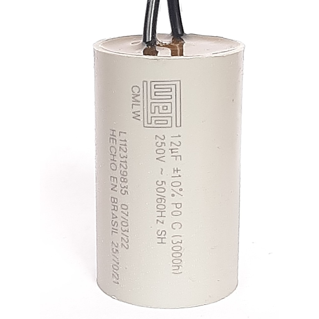 Capacitor 12uf 250vac Para Portão Eletrônico Rossi | Shopee Brasil