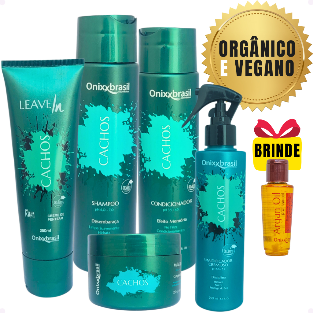 Kit Completo Cachos - Shampoo + Condicionador + Leave-in + Umidificador ...
