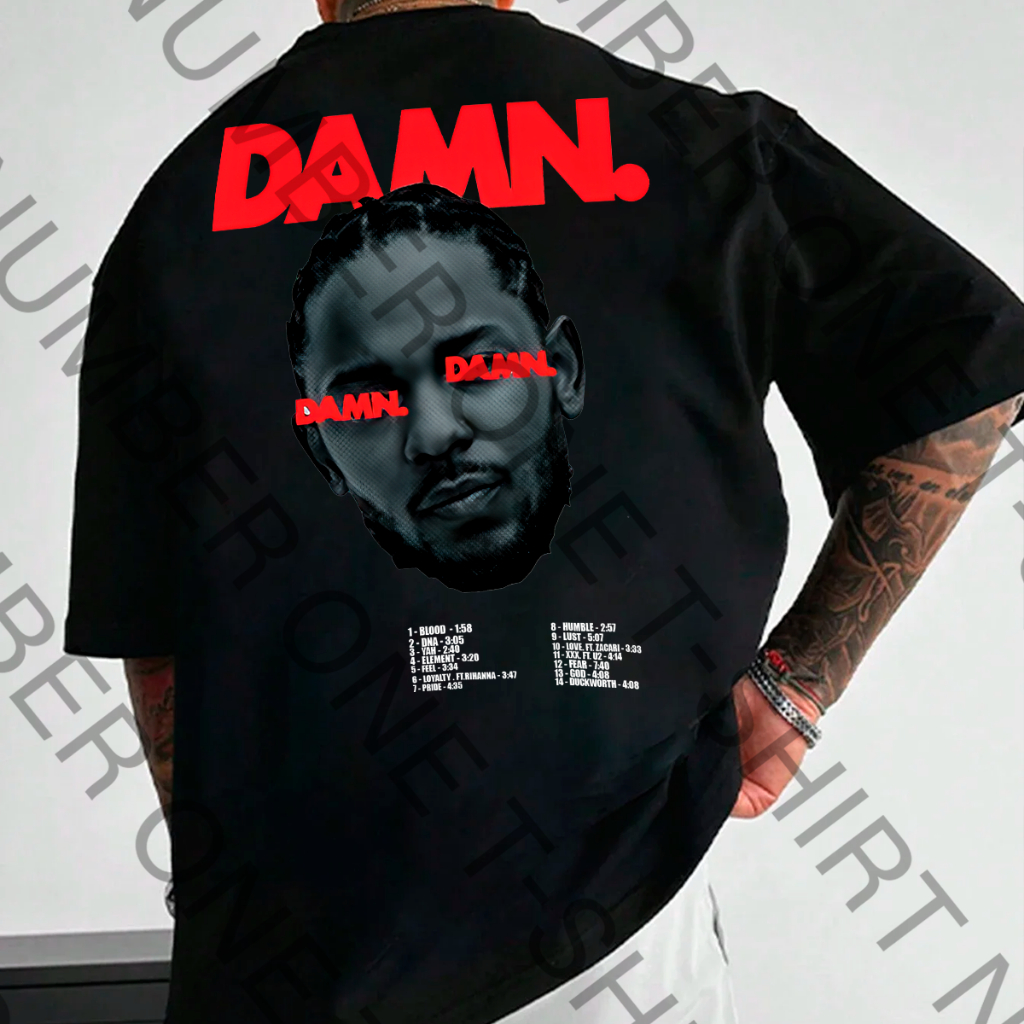 Camieta Basica Algodao Kanye West Damn Tracklist Album Rapper Unissex ...