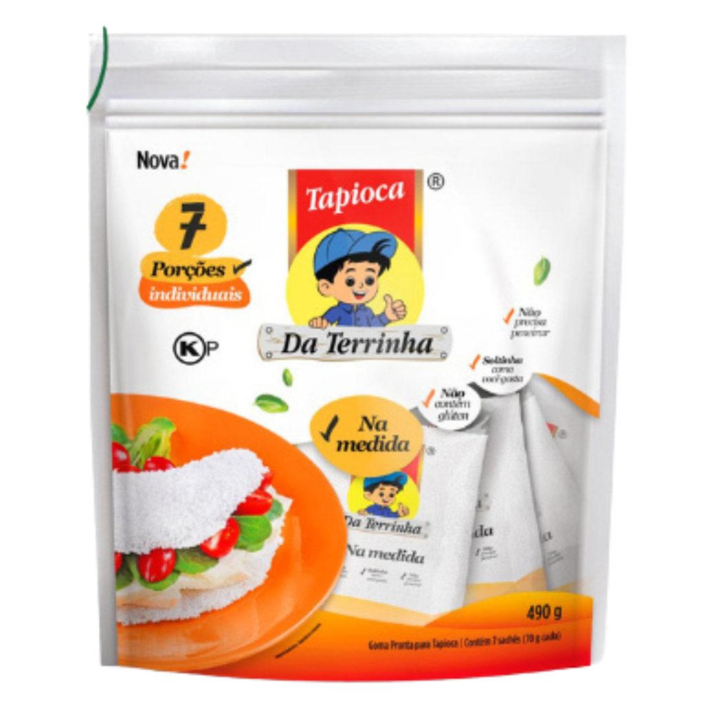 Tapioca 7 Porções individuais Da Terrinha 490g | Shopee Brasil
