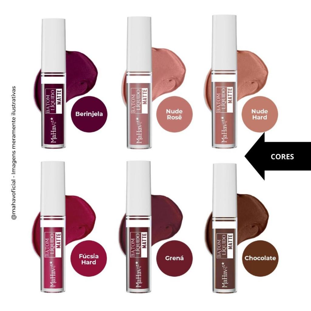 Batom Líquido Mahav Matte 4ml | Shopee Brasil