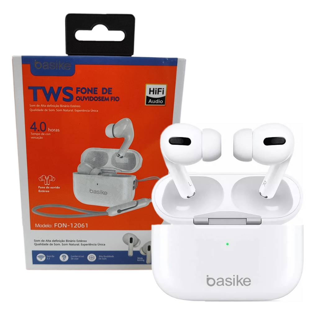 Fone De Ouvido Tws Bluetooth Sem Fio Basike Android Ios | Shopee Brasil