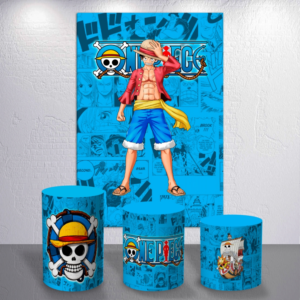 Painel de Festa One Piece Anime Decoração Menino Capas Painel e ...