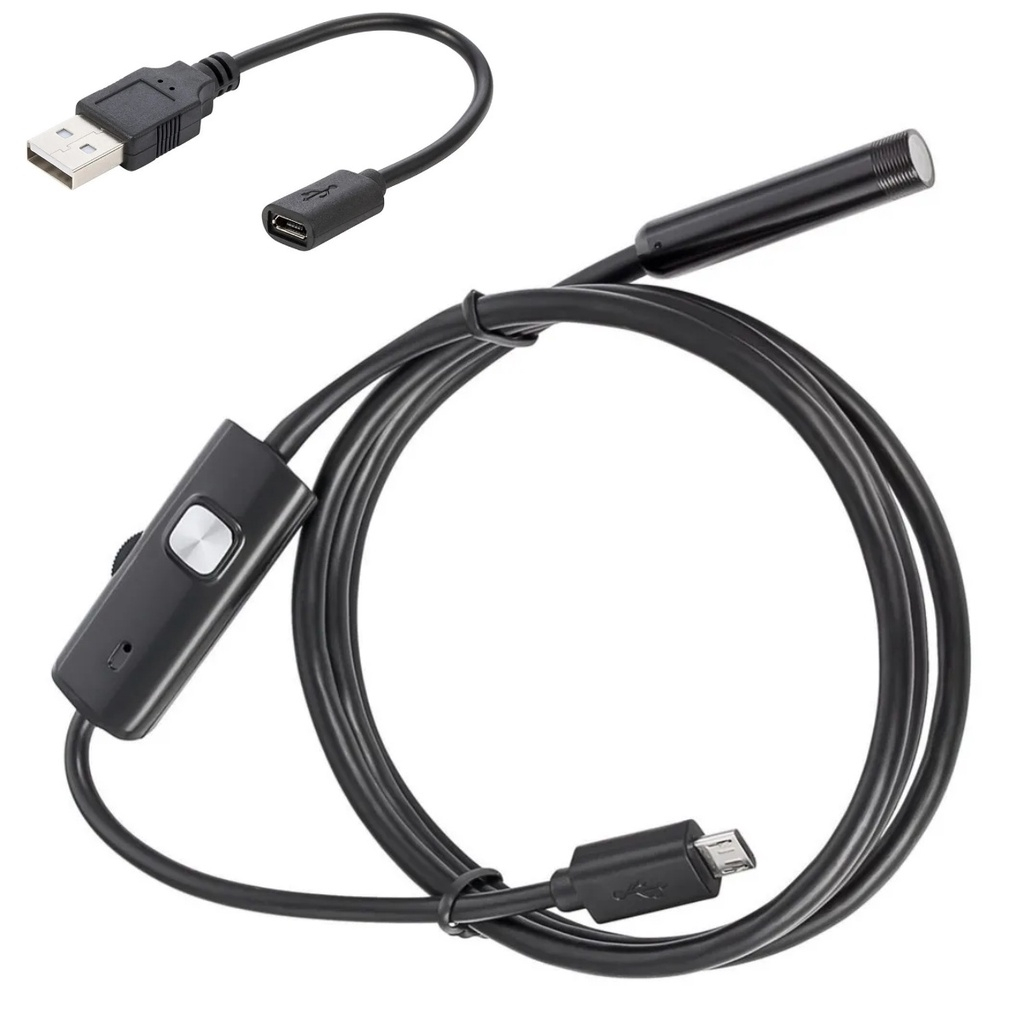 Micro Camera Sonda Endoscopica P/ Celular 2m Pc - Usb Nkj-2M | Shopee ...