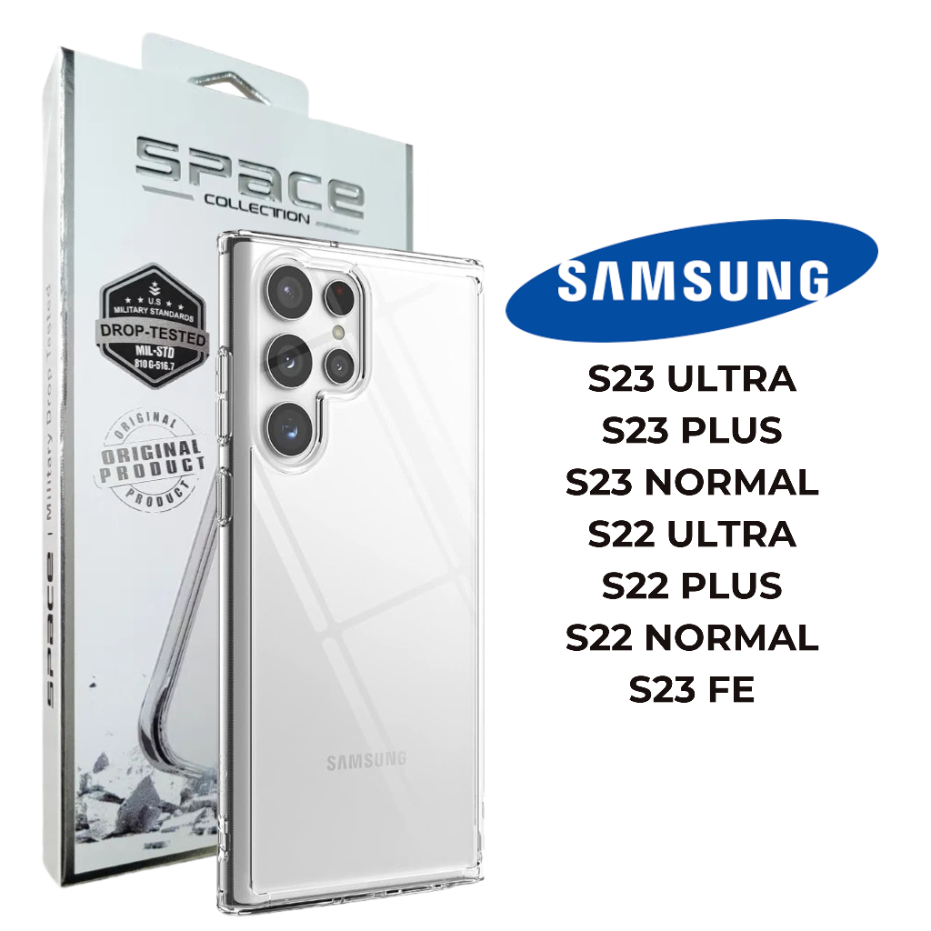 Capa Protetora Transparente Acrilico Case Space Para Samsung S20 S21 S22 S23 S24 Ultra Pro Plus ...