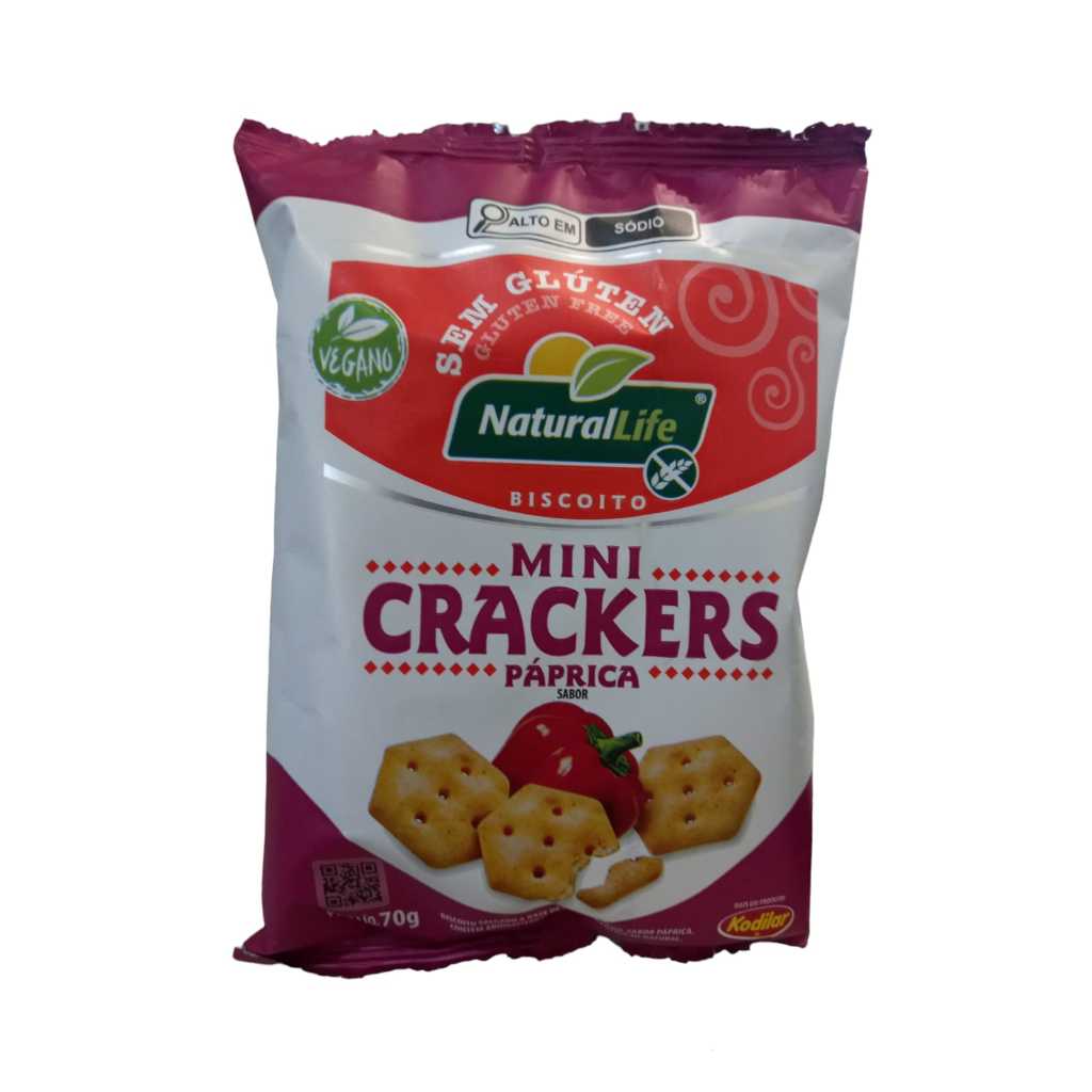 Mini Crackers Páprica Vegano Sem Glúten 70g - Kodilar | Shopee Brasil