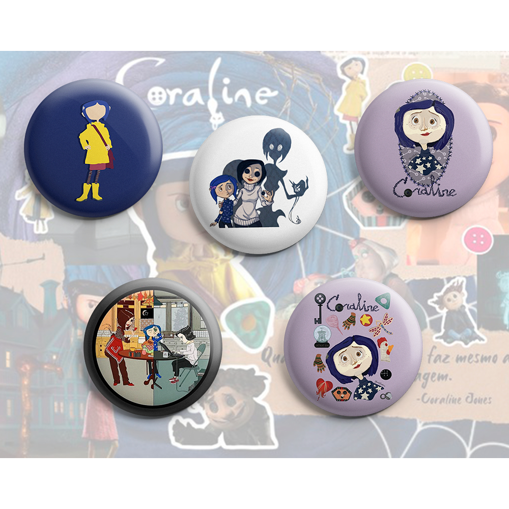 Botton Coraline - Botum / Boton / Broche (3,5cm & 4,5cm) | Shopee Brasil