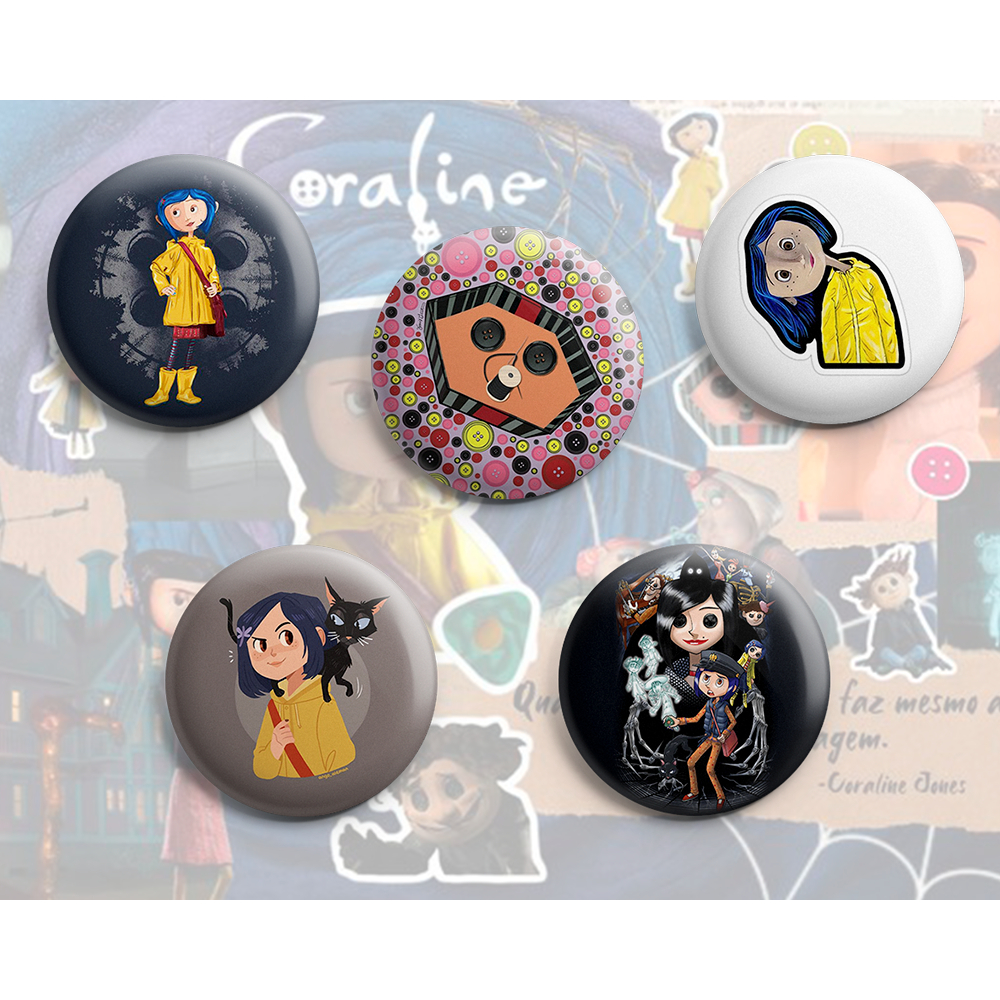 Botton Coraline - Botum / Boton / Broche (3,5cm & 4,5cm) | Shopee Brasil
