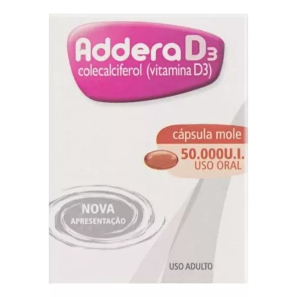 Vitamina D Addera D3 50.000ui 10 Cápsulas Moles | Shopee Brasil