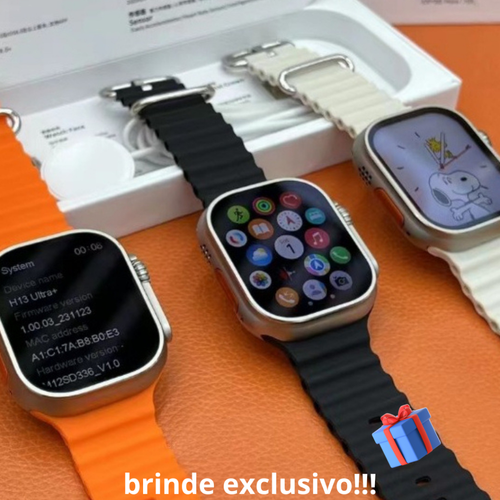 SMARTWATCH H13 ULTRA PLUS, RELÓGIO INTELIGENTE,MEMÓRIA INTERNA | Shopee ...