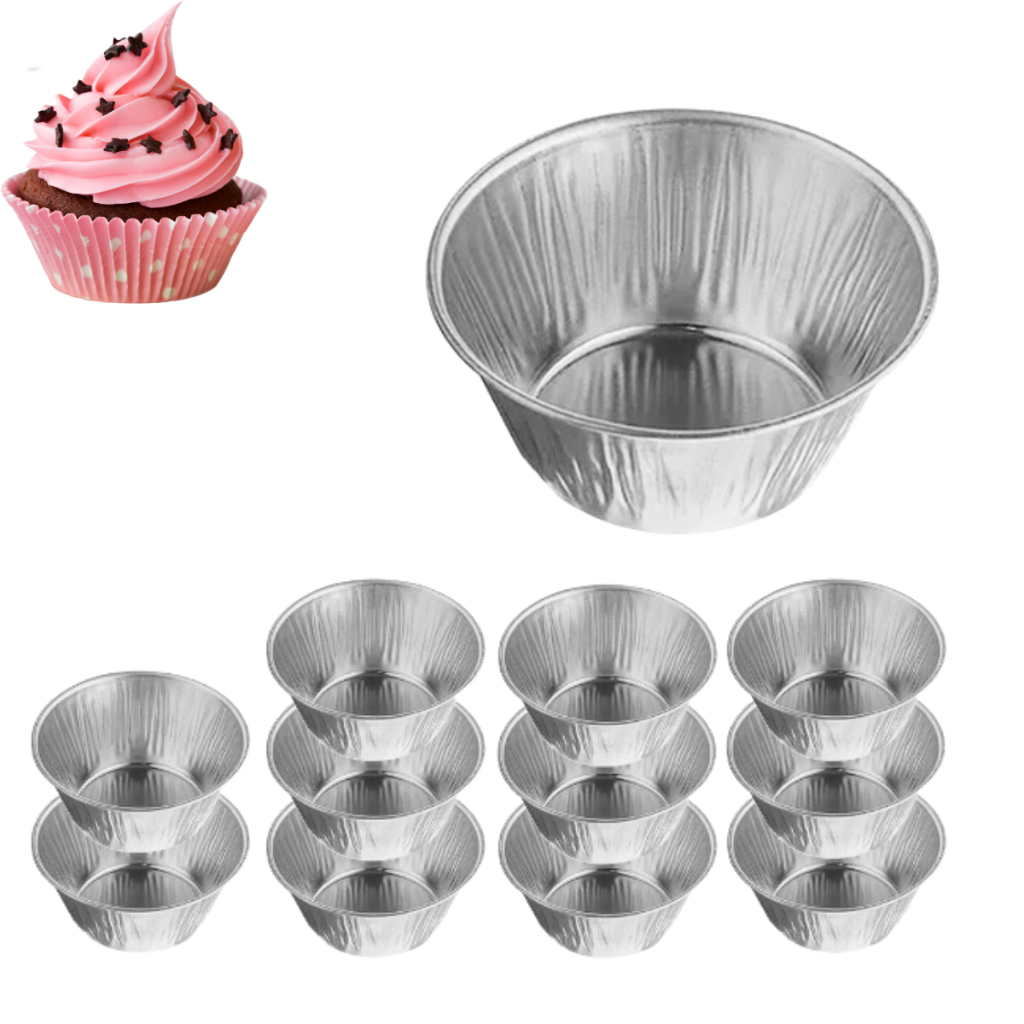 Forminha de Alumínio Para Cupcake Com 12, 24 OU 36 Pçs mini forminhas ...