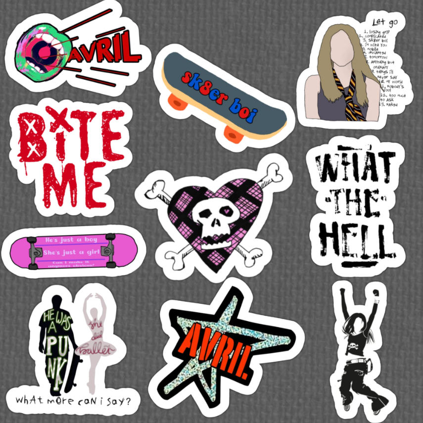 kit stickers adesivos avril lavigne | Shopee Brasil