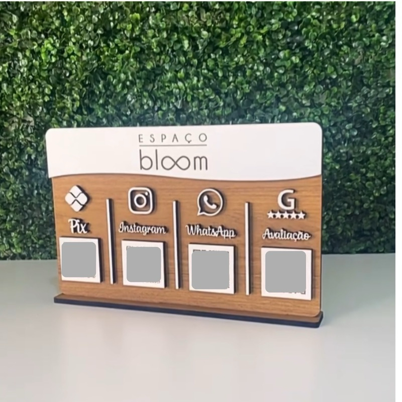 Display qr code Premium em MDF personalizada | Shopee Brasil