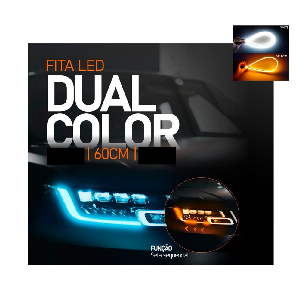 led para carro fita farol Drl Com Seta Sequencial com apresentação Star ...