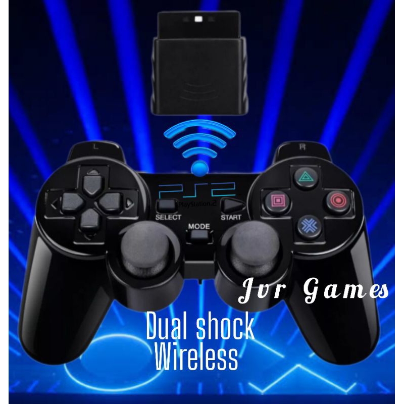 Controle Ps2 Sem Fio Wireless Dualshock para Playstation 2 com Vibração ...
