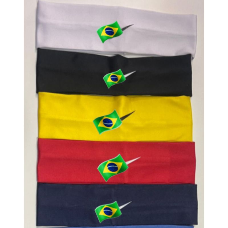 kit de 5 faixas testeira esportiva para cabeça estampadas cores vaiadas ...