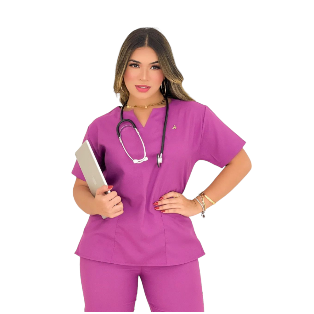Conjunto Pijama Cirúrgico Oxford Scrub Roupa Hospitalar Uniforme Lava ...