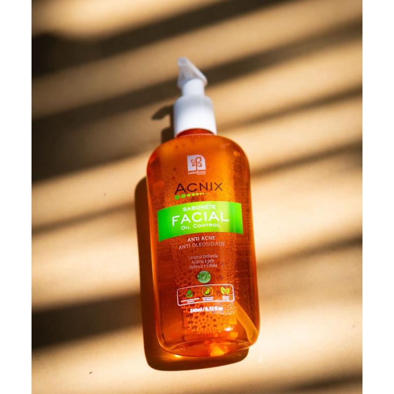 Sabonete Facial ACNIX Oil Control Natuflores 240ml SIMILAR AO ACTINE ...