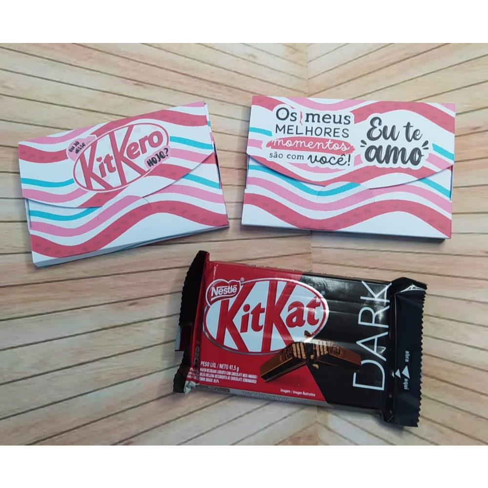 10 caixas Embalagem para Kitkat Tema Feliz dia dos namorados | Shopee ...