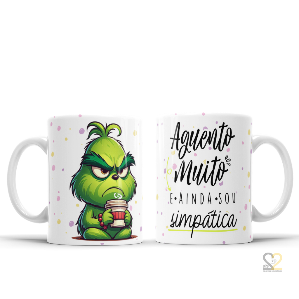 Caneca Personalizada Grinch Simpática / Simpático | Shopee Brasil