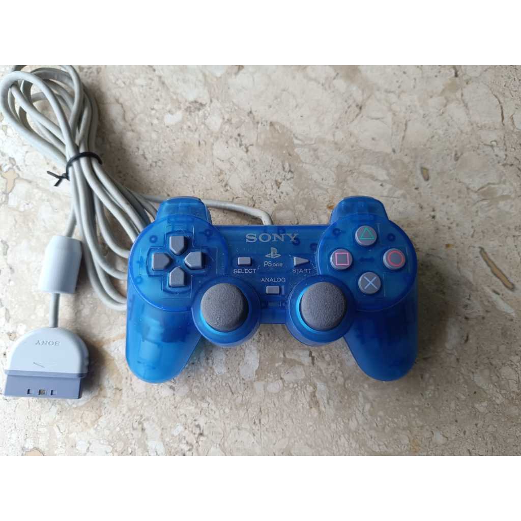 Controle PS1 PS2 Azul Claro Transparente | Shopee Brasil