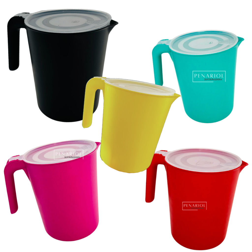 Jarra De Plástico 1800ml Com Tampa Prática E Funcional | Shopee Brasil