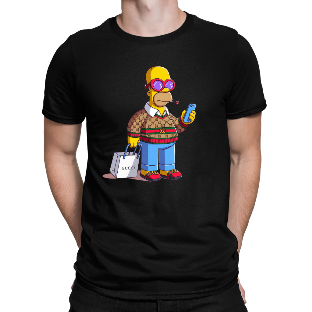 Camiseta Masculina Estampada Homer Simpson Streetwear 100% Algodao ...