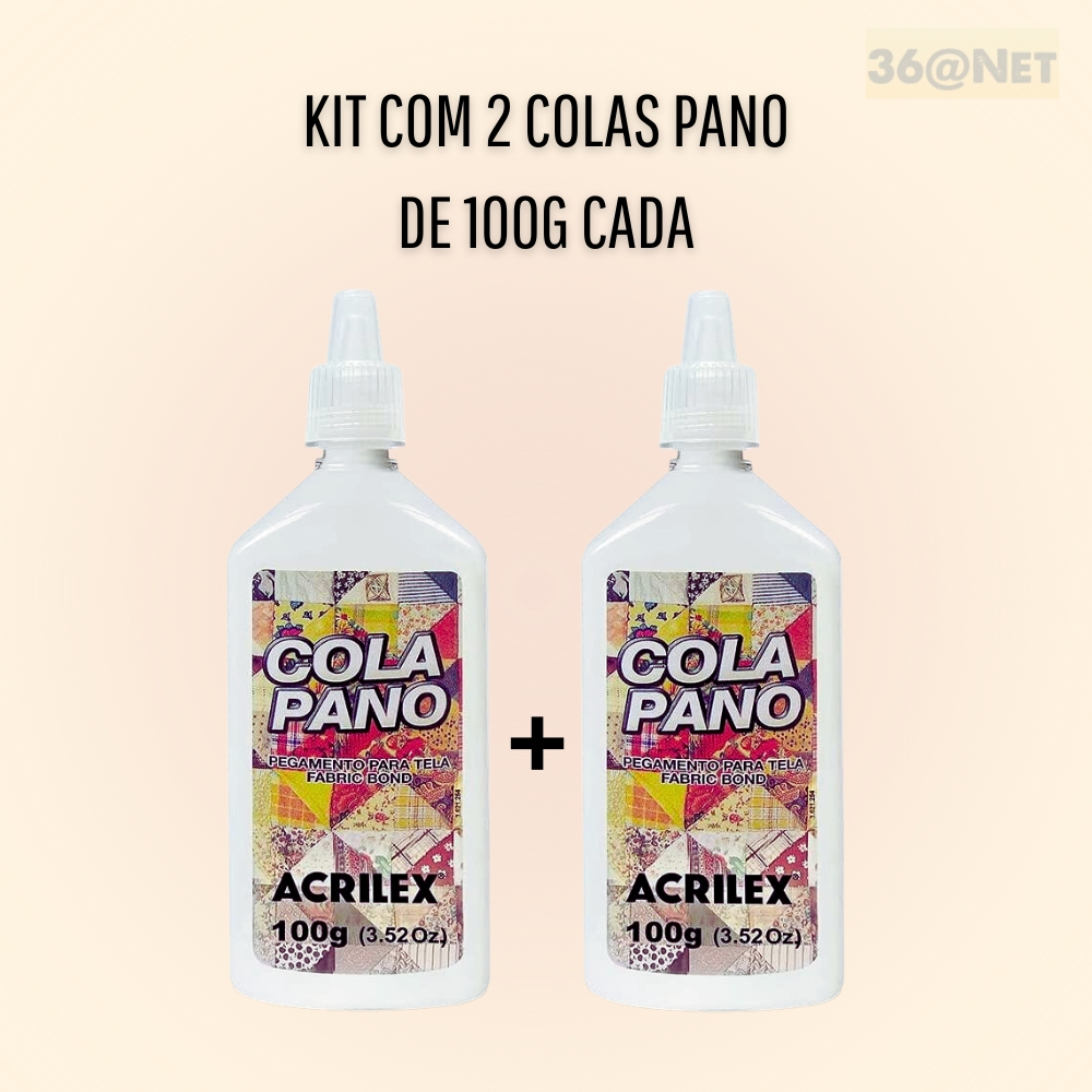 Cola de Tecido kit com 2 unidades de 100gr Acrilex | Shopee Brasil