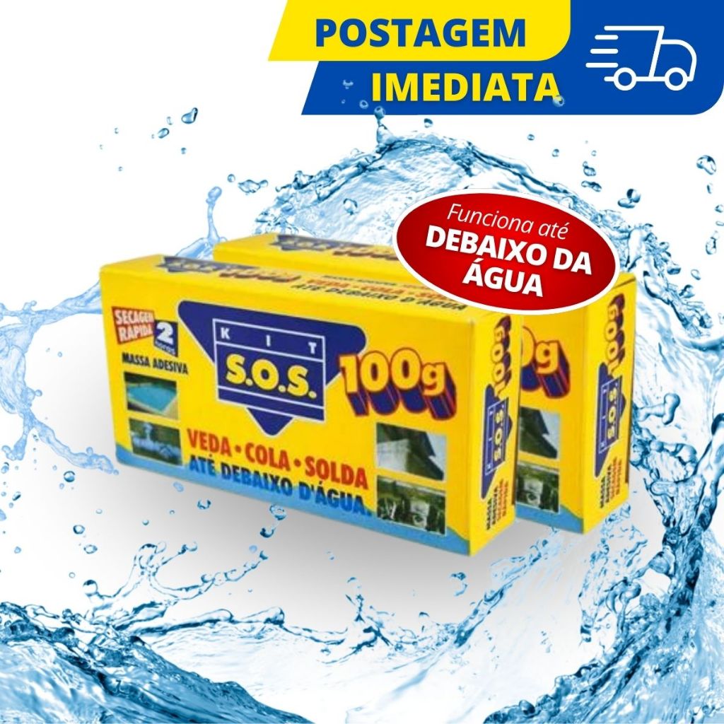 Cola Massa Kit SOS Epoxi - 100g | Shopee Brasil