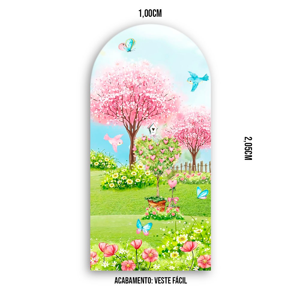 Capa Painel Romano Jardim Encantado Veste Facil | Shopee Brasil