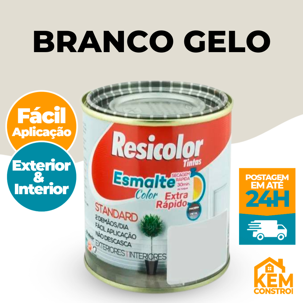 Tinta Esmalte Sintetico Brilho Standard Resicolor para Madeira Ferro ...