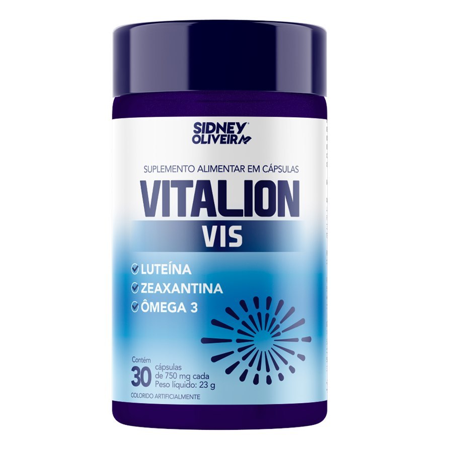 Luteína + Zeaxantina + Ômega 3 Vitalion Vis 30 Cápsulas Sidney Oliveira ...