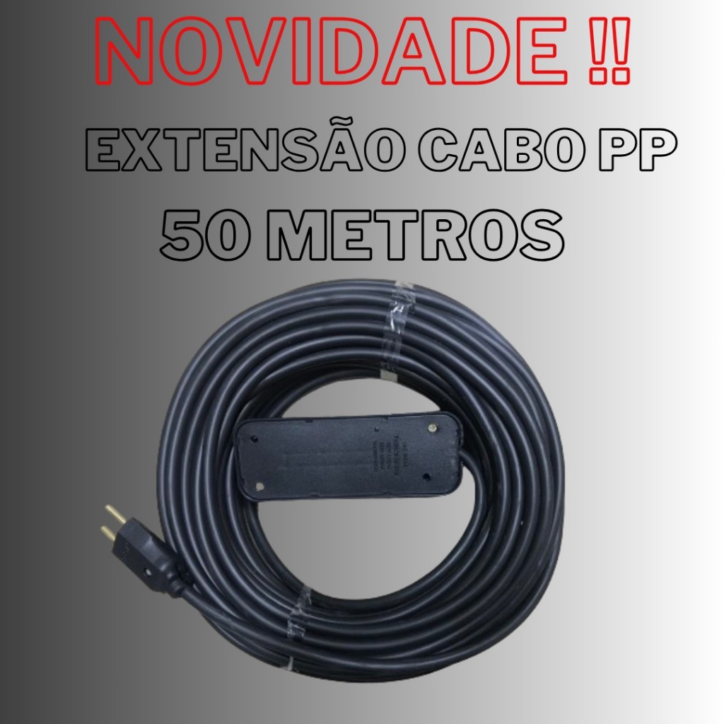 EXTENSÃO CABO PP 2x2,5MM - 50 METROS | Shopee Brasil