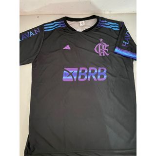 CAMISA CAMISETA DE TIME DO FLAMENGO PRETA COM ROXO LANÇAMENTO 23/24 ...