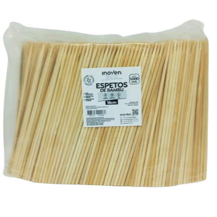 Espetos de Bambu Para Churrasco Aperitivo Inoven Pacote 1000 Unidades ...