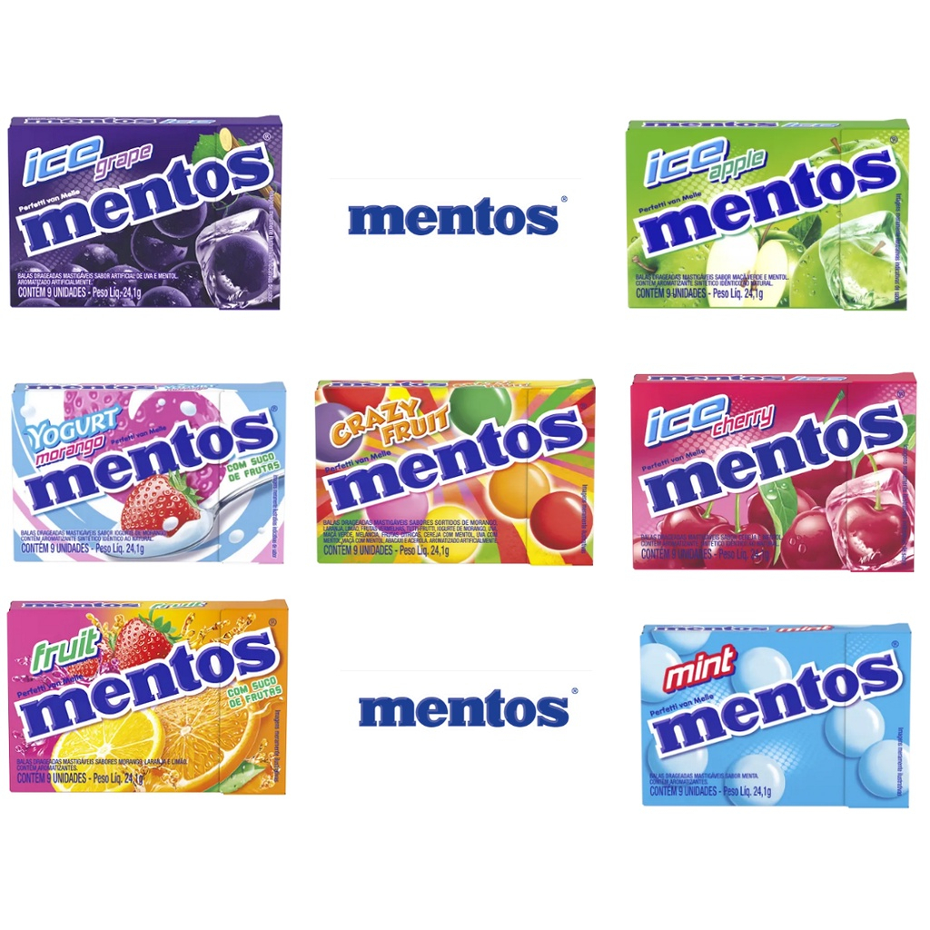 Mentos Caixa Caixa Fechada 289,2 g Diversos Sabores | Shopee Brasil