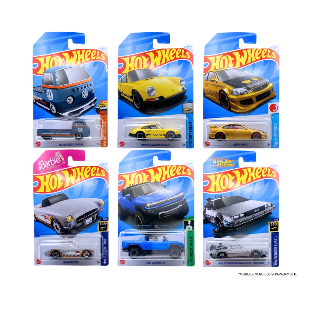 Hot Wheels - Mattel Original - Ferrari Corvette Camaro Skyline - Vários ...
