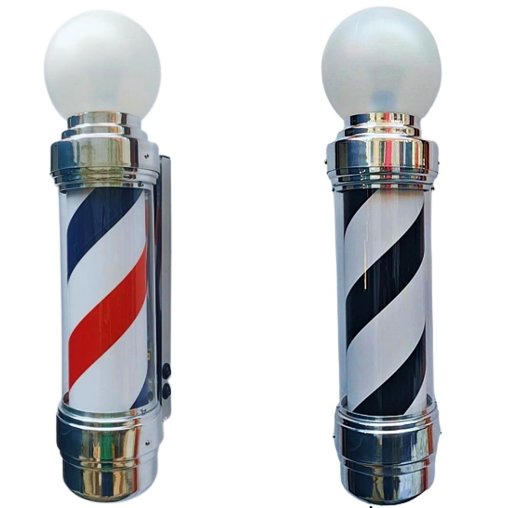 BARBER POLE 60CM GIRATÓRIO BIVOLT + LINDO BARBER POLE MINI 30CM ...