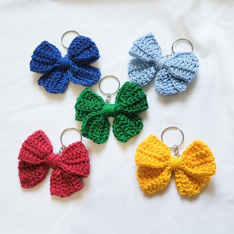 CHAVEIRO DE LAÇO EM CROCHE FIO AMIGURUMI | Shopee Brasil