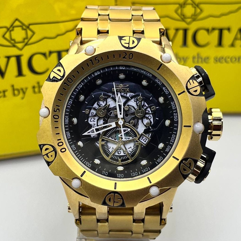 Relógio Invicta Hybrid Reserve Excursion 6469 prata com Azul 18k puro luxo | Shopee Brasil