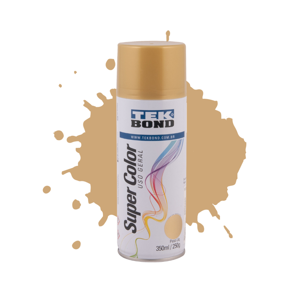 Tinta Spray Super Color Uso Geral Cor Dourada | Shopee Brasil