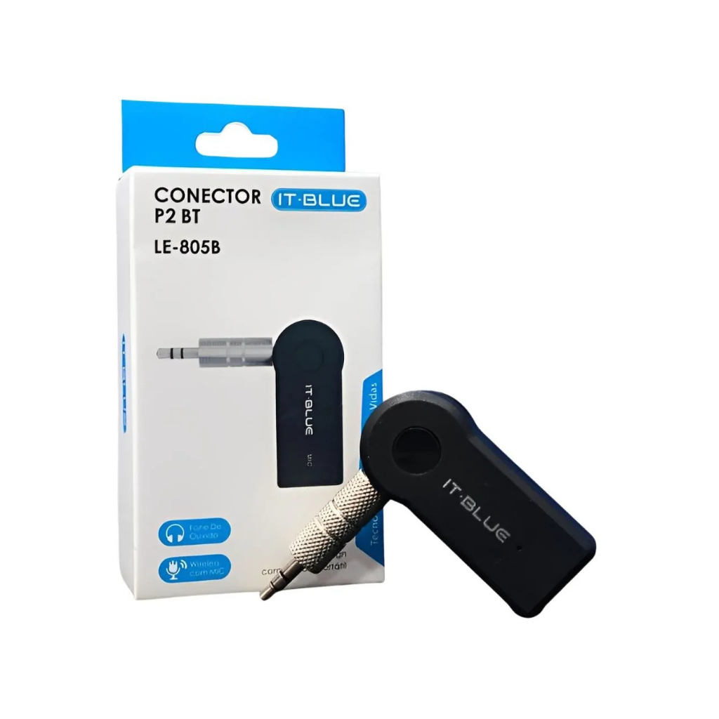 Adaptador Receptor P2 Bluetooth IT-BLUE LE-805B | Shopee Brasil