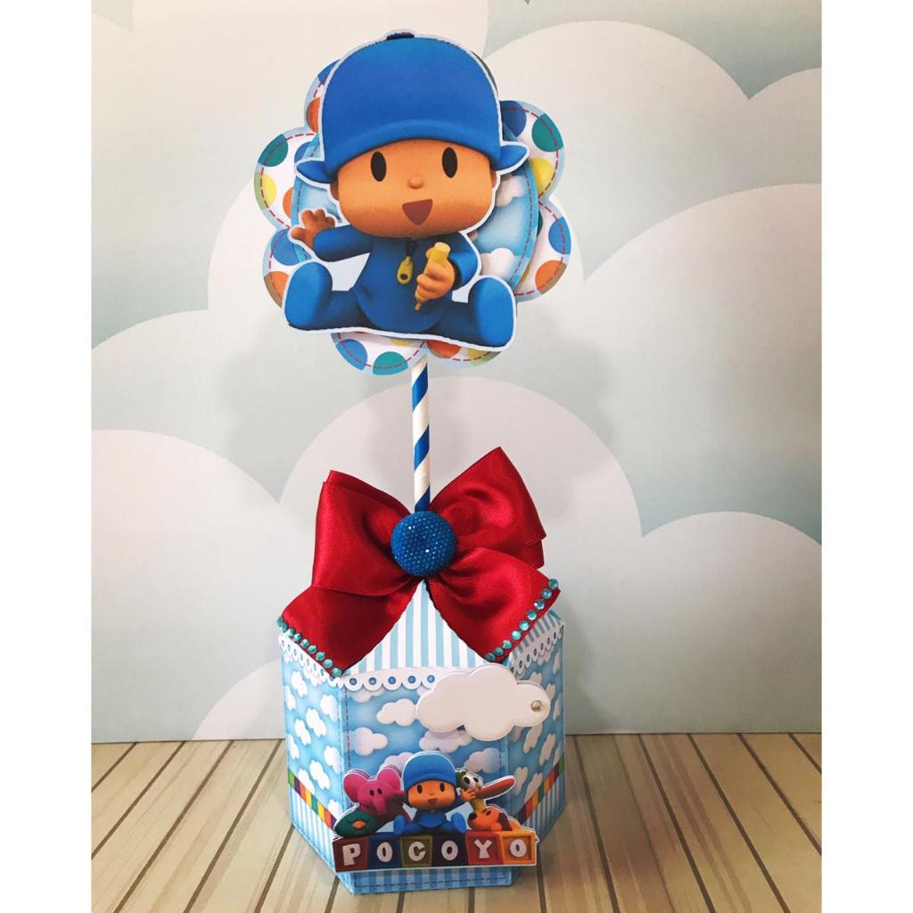 Centro de mesa cachepot 3D personalizado - Pocoyo - Kit | Shopee Brasil