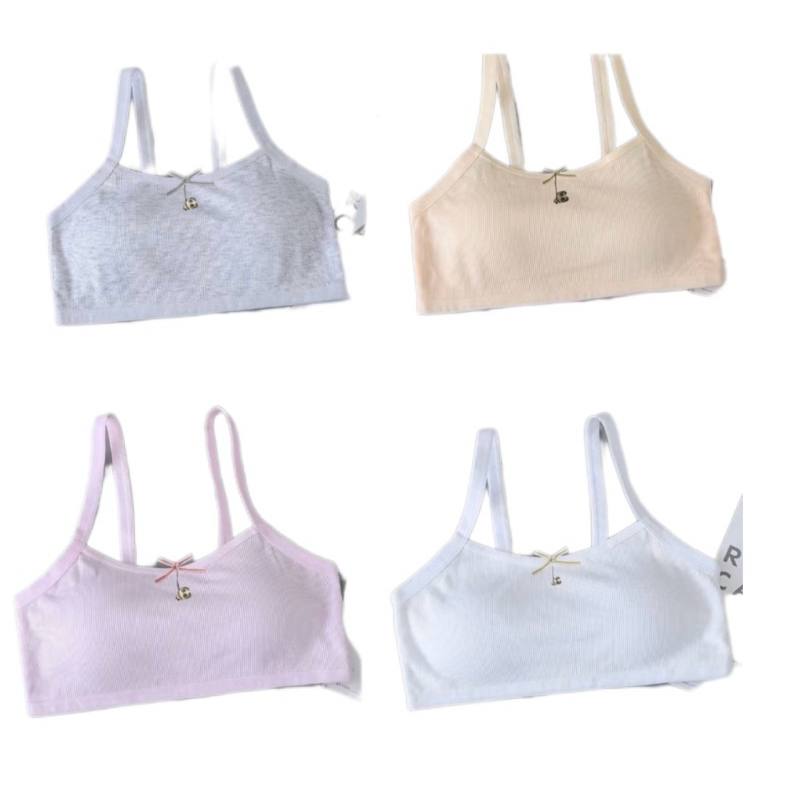 top sutiã adolescente kit 3 tops menina moça juvenil escolar com bojo ...