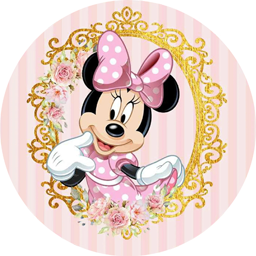 Adesivos Tags Minnie Rosa com Dourado | Shopee Brasil