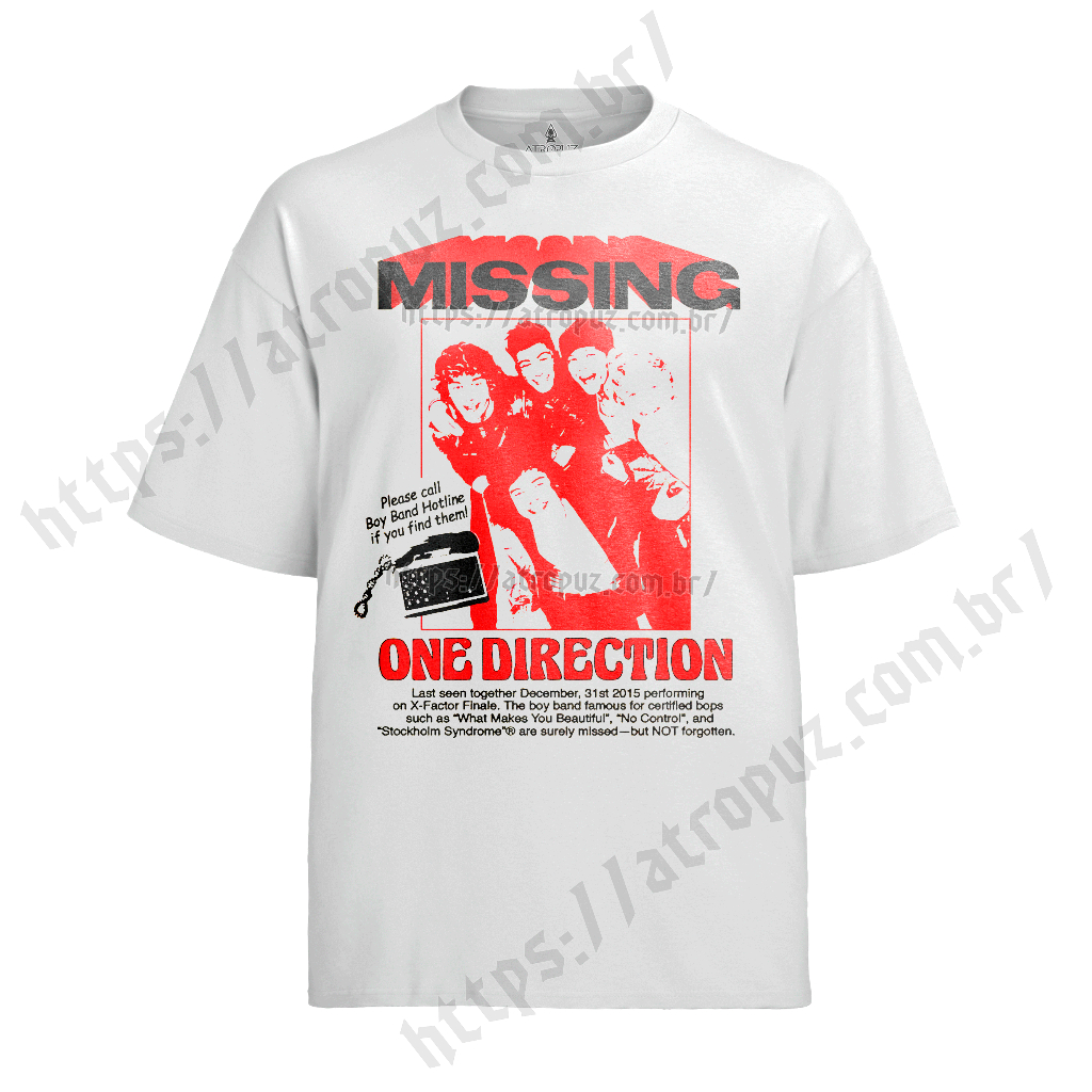Camiseta Algodão Unissex Tshirt Missing One Direction | Shopee Brasil