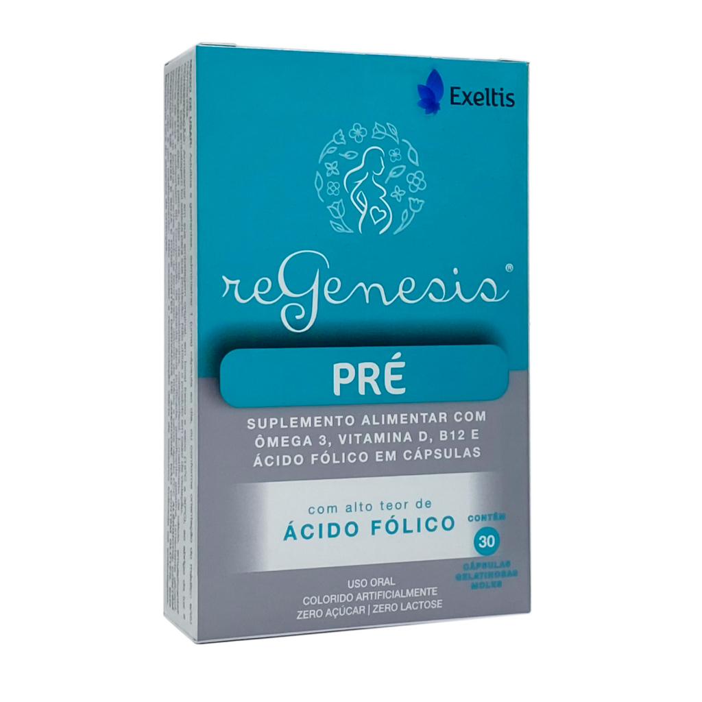 Regenesis Pré 30 Capsulas Acido Fólico Metilfolato B12 Ômega | Shopee ...
