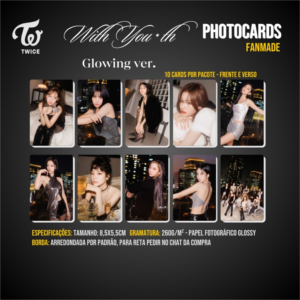 Twice - With Youth - Glowing - Photocards Fanmade | Shopee Brasil