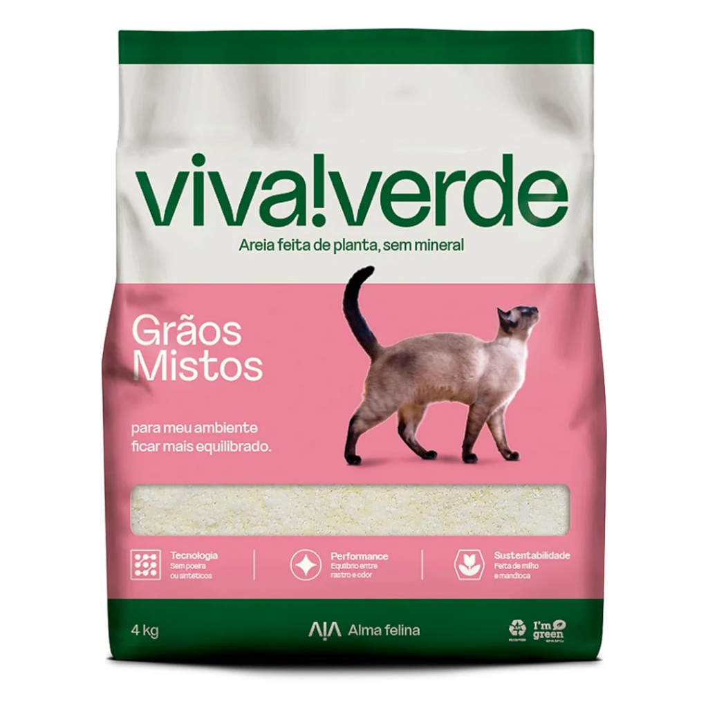 Viva Verde Areia Higiênica P/ Gatos Vida Descomplicada 4kg | Shopee Brasil