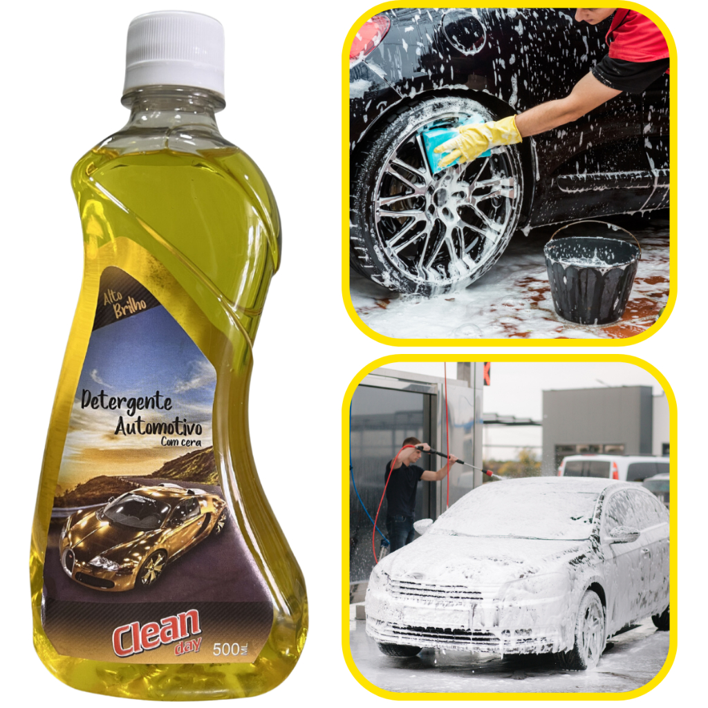 Detergente Automotivo Concentrado com Cera Clean Day 500ml | Shopee Brasil